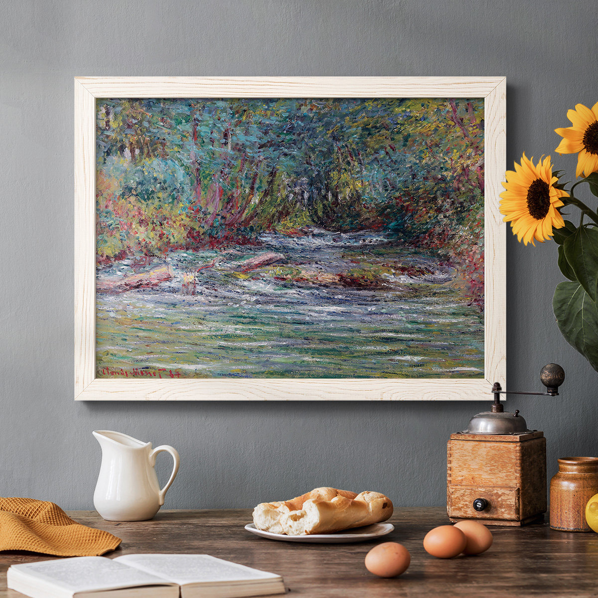 Wexford Home The River Of Epte At Giverny, Summer, 1884 Framed On Canvas Print | Wayfair